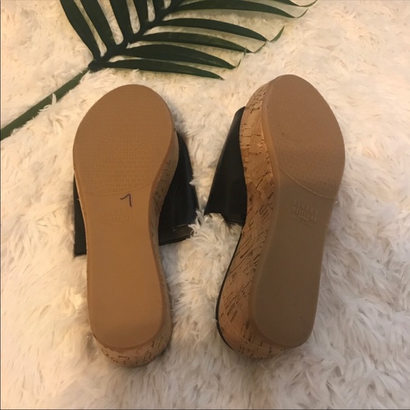Stuart Weitzman | Shoes | Stuart Weitzman Black Platform Wedge Cork ...